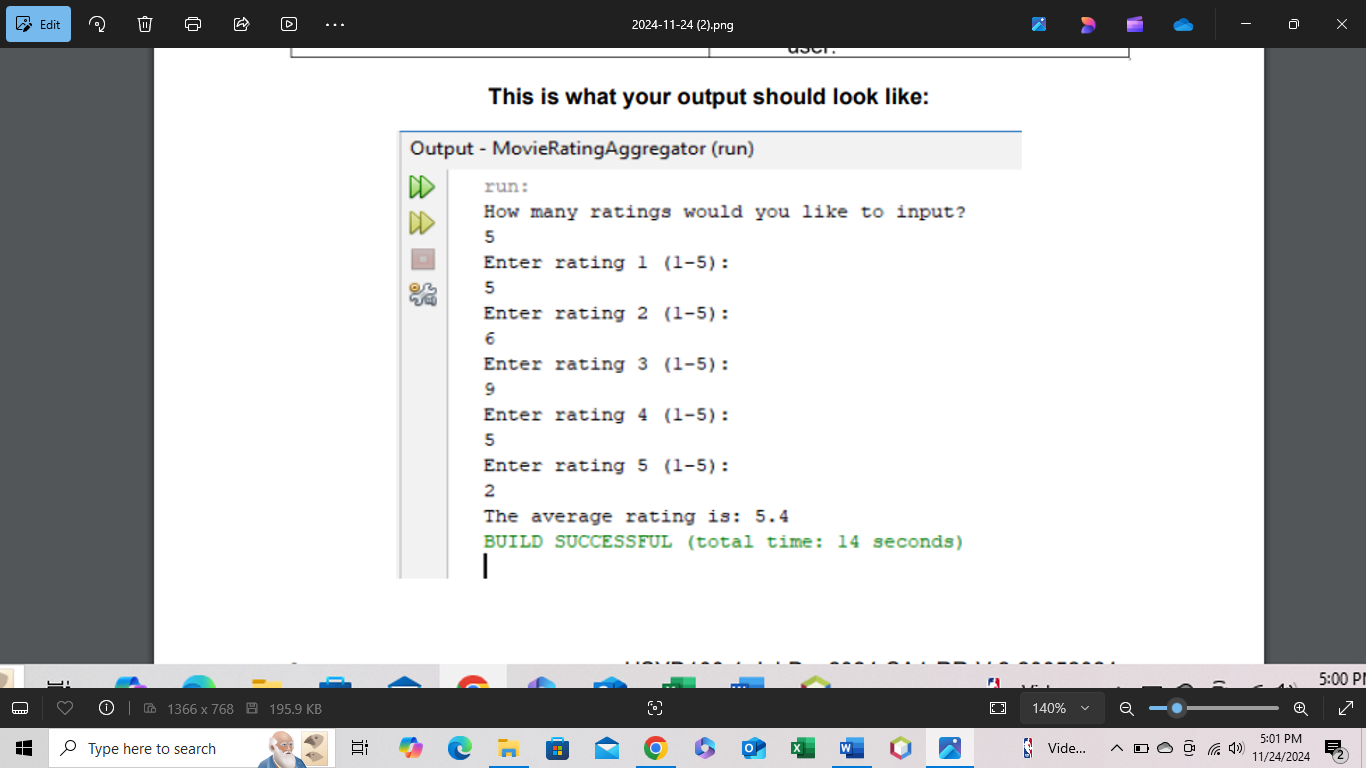 Solved This is what your output should look like:```Output - | Chegg.com