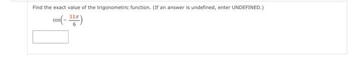 Solved Find the exact value of the trigonometric function. | Chegg.com