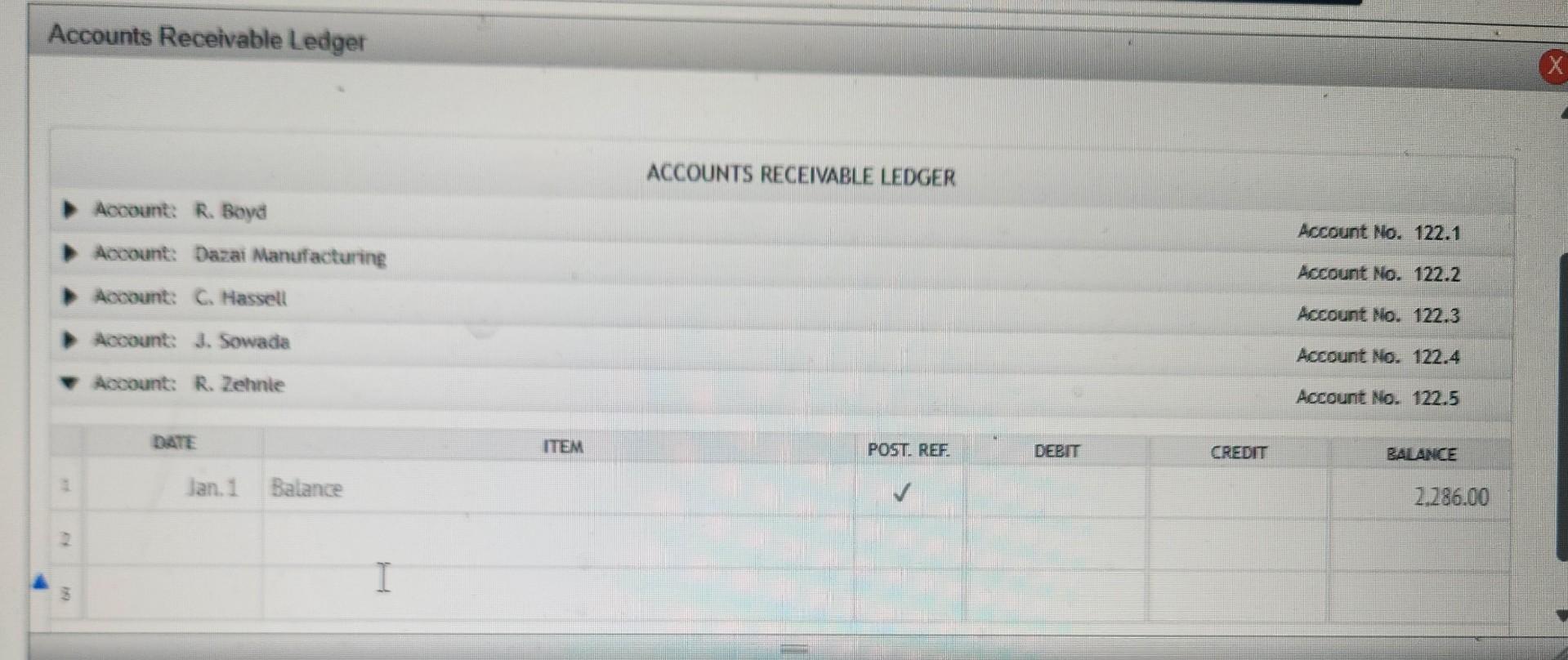 Solved Accounts Receivable Ledger ACCOUNTS RECEIVABLE LEDGER | Chegg.com