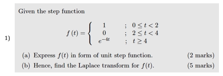 Solved Given the step | Chegg.com