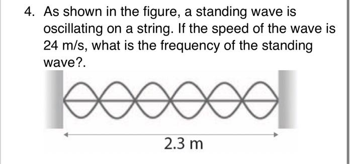 Solved 4. As shown in the figure, a standing wave is | Chegg.com