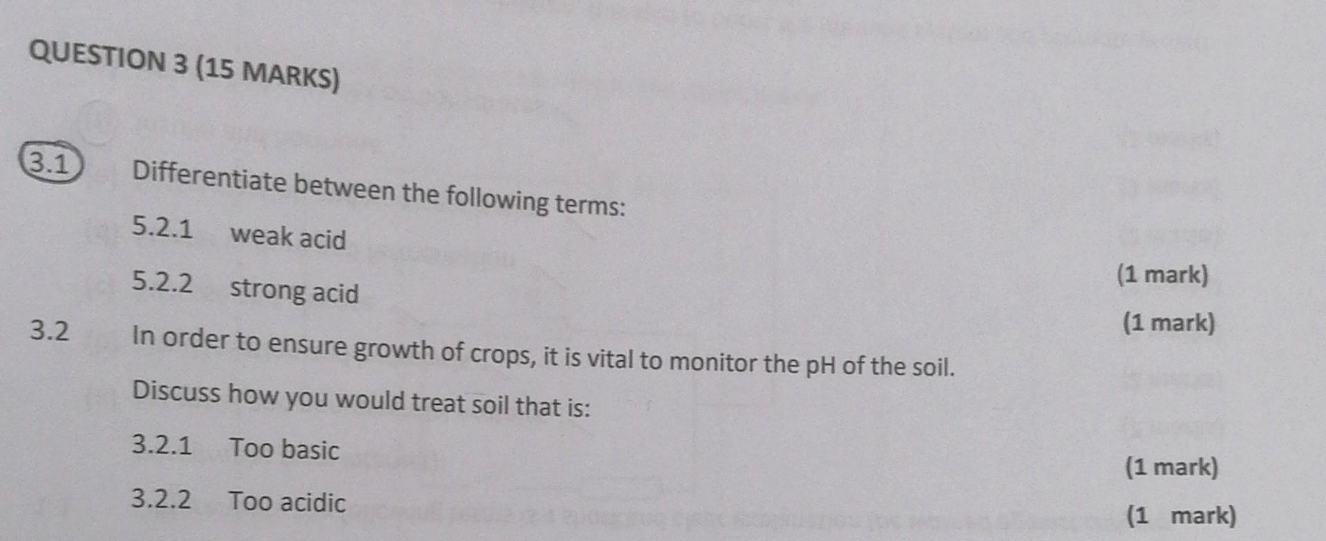 Solved 3.1) Differentiate between the following terms: 5.2.1 | Chegg.com