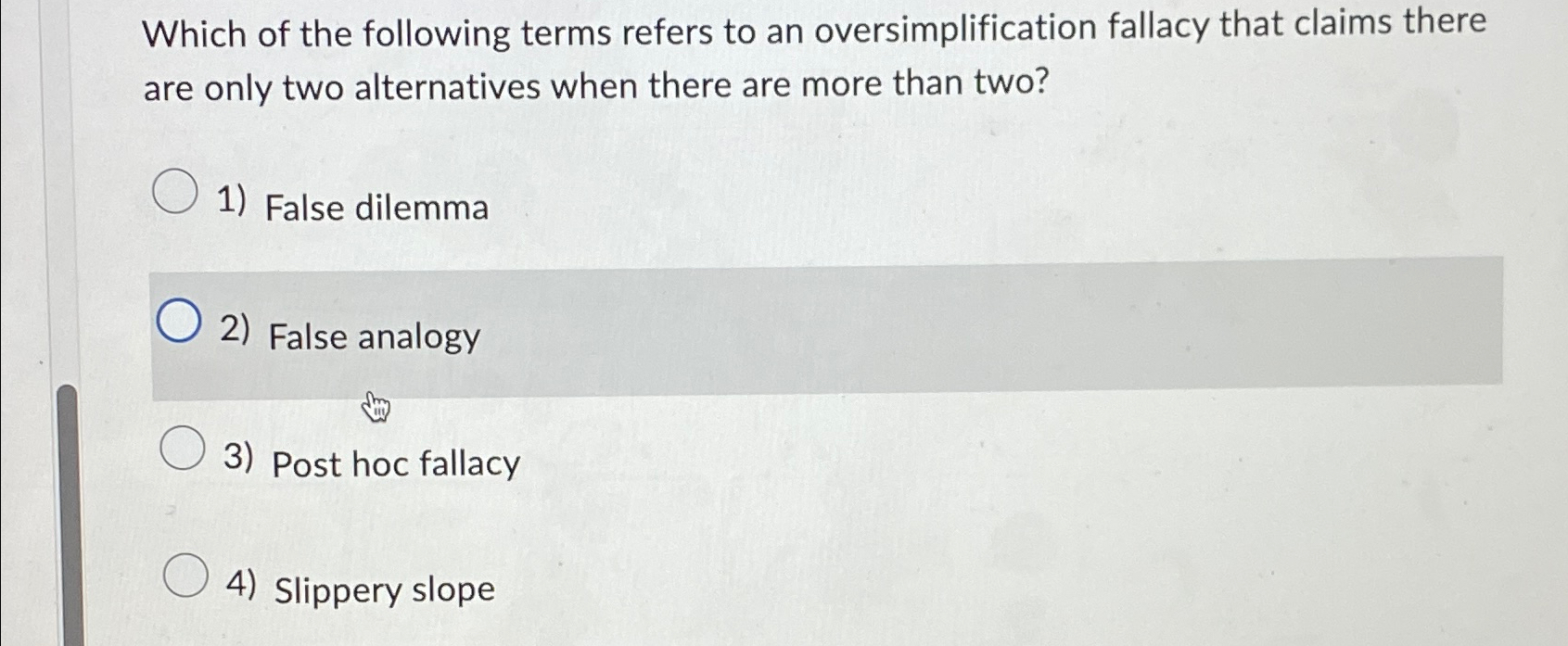 Solved Which of the following terms refers to an | Chegg.com