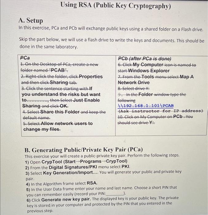 A. Setup In this exercise, PCa and PCb will exchange | Chegg.com