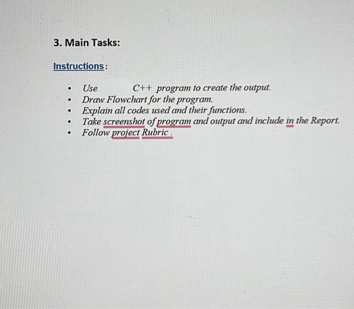 Solved First Use ++C programming to create the output then | Chegg.com