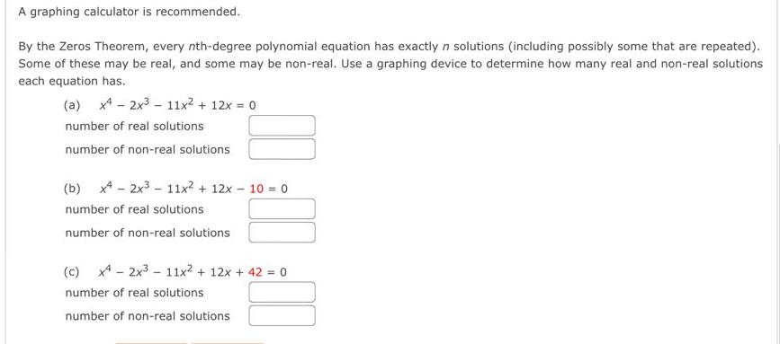 Solved A graphing calculator is recommended.By the Zeros | Chegg.com