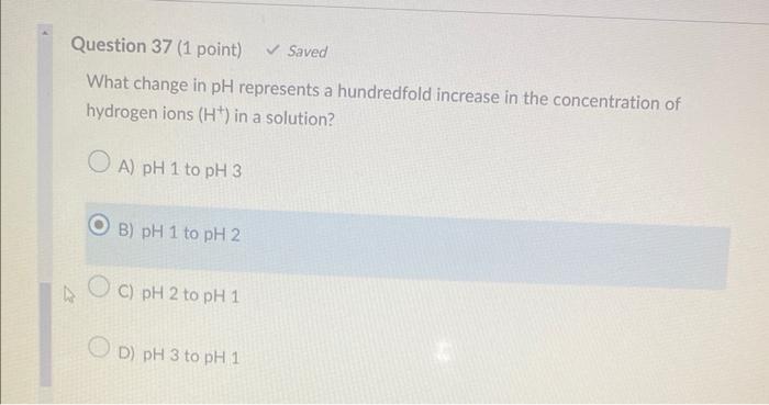 What change in pH represents a hundredfold increase | Chegg.com