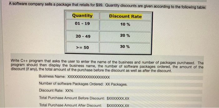 Solved A software company sells a package that retails for | Chegg.com