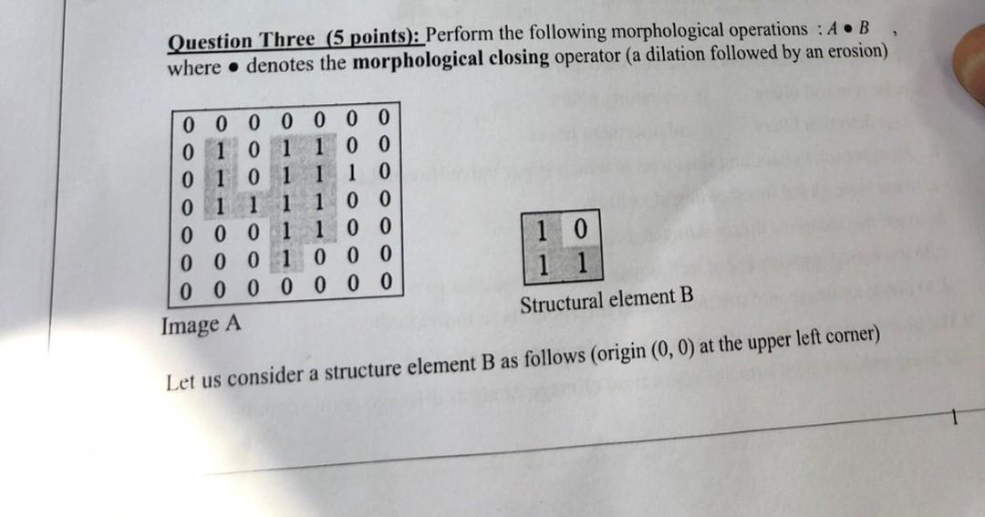 Solved Question Three (5 points): Perform the following | Chegg.com