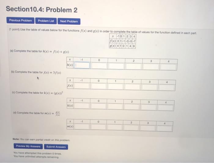 Solved Section 10.4: Problem 2 Previous Probler Probler List | Chegg.com