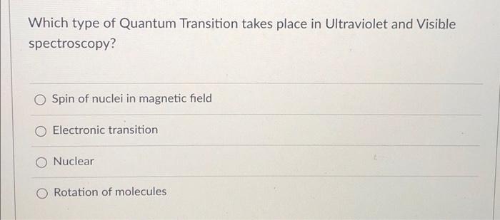 Solved Which type of Quantum Transition takes place in | Chegg.com