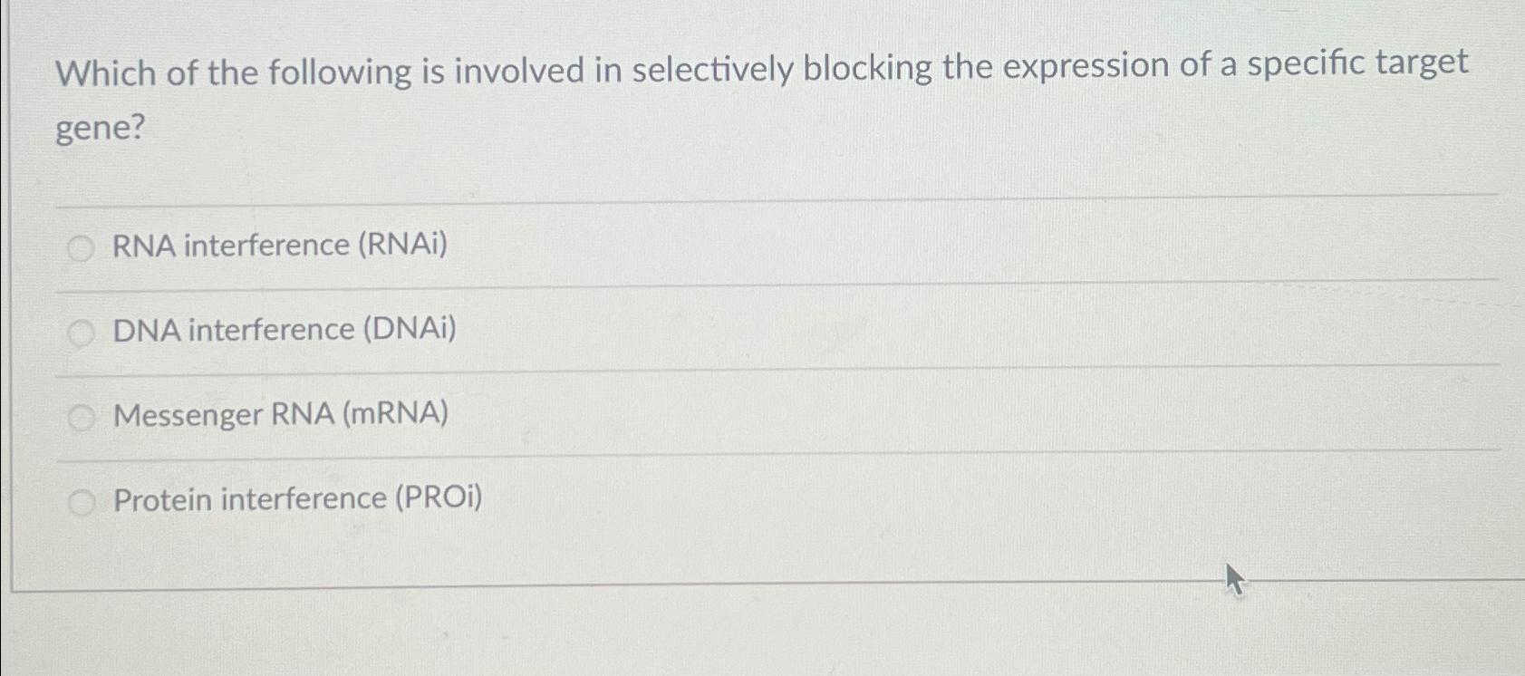 Solved Which of the following is involved in selectively | Chegg.com