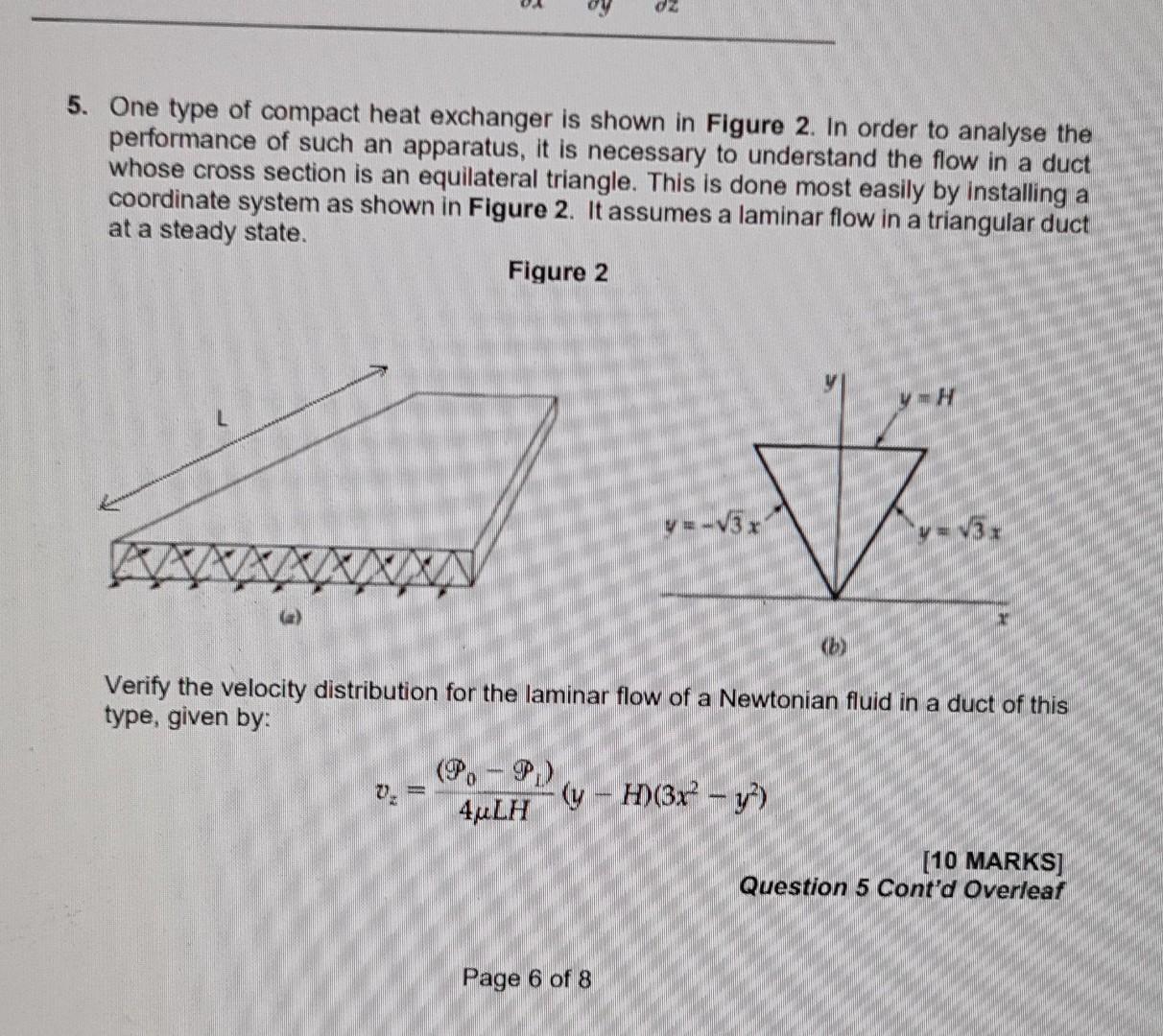 Solved 02 5. One type of compact heat exchanger is shown in | Chegg.com