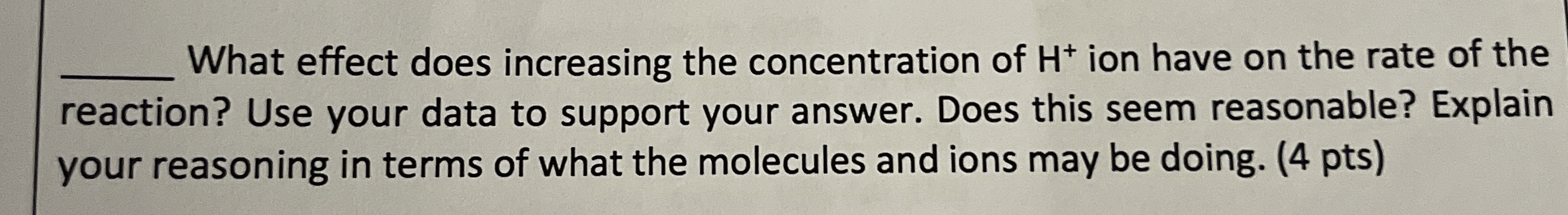 Solved What effect does increasing the concentration of | Chegg.com