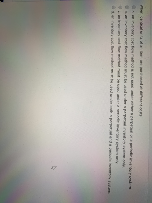 Solved The specific identification inventory method cannot | Chegg.com