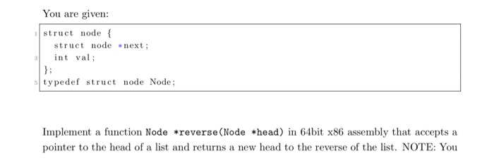 Solved ONLY IN x86 at&t syntax, the c code given is just a | Chegg.com