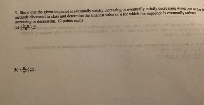 Solved 3. Show that the given sequence is eventually | Chegg.com