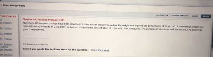 Solved Open Assignment NEXT CALCULATOR PRINTER VERsiON BACK | Chegg.com