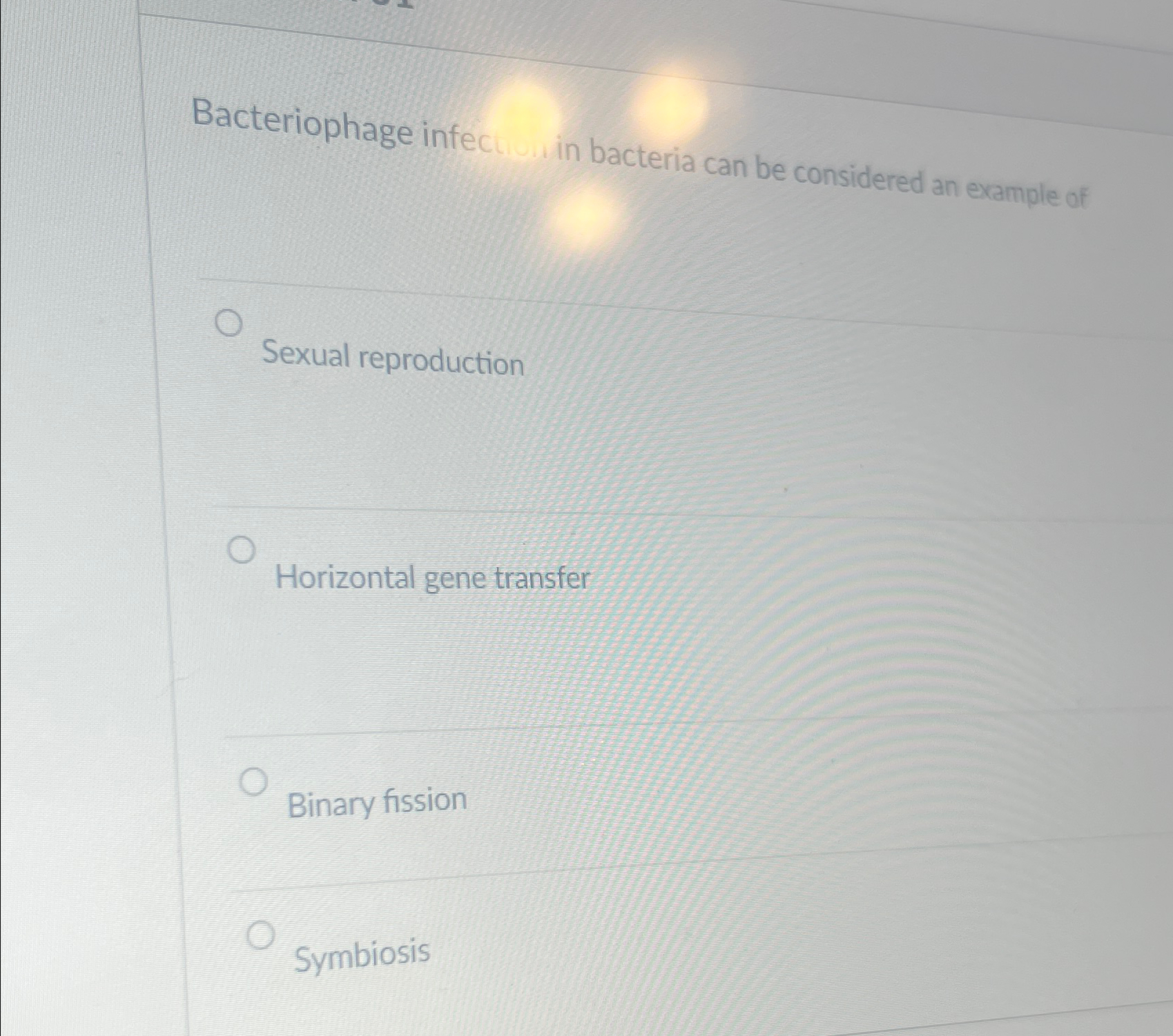 Solved Bacteriophage infect in bacteria can be considered an | Chegg.com