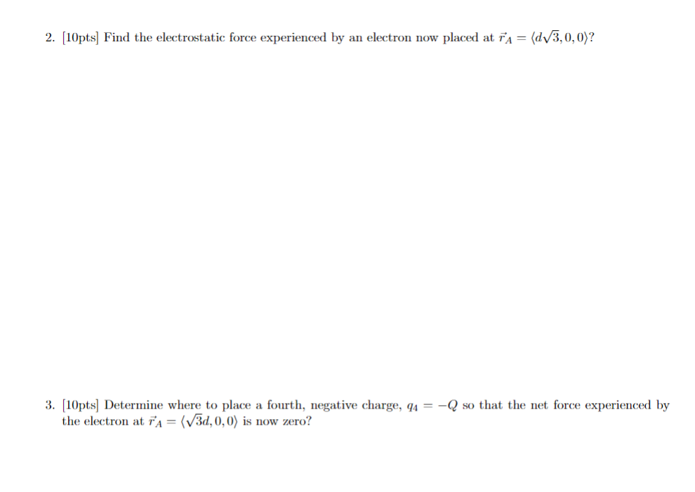 Two point charges are arranged on the y-axisas shown | Chegg.com