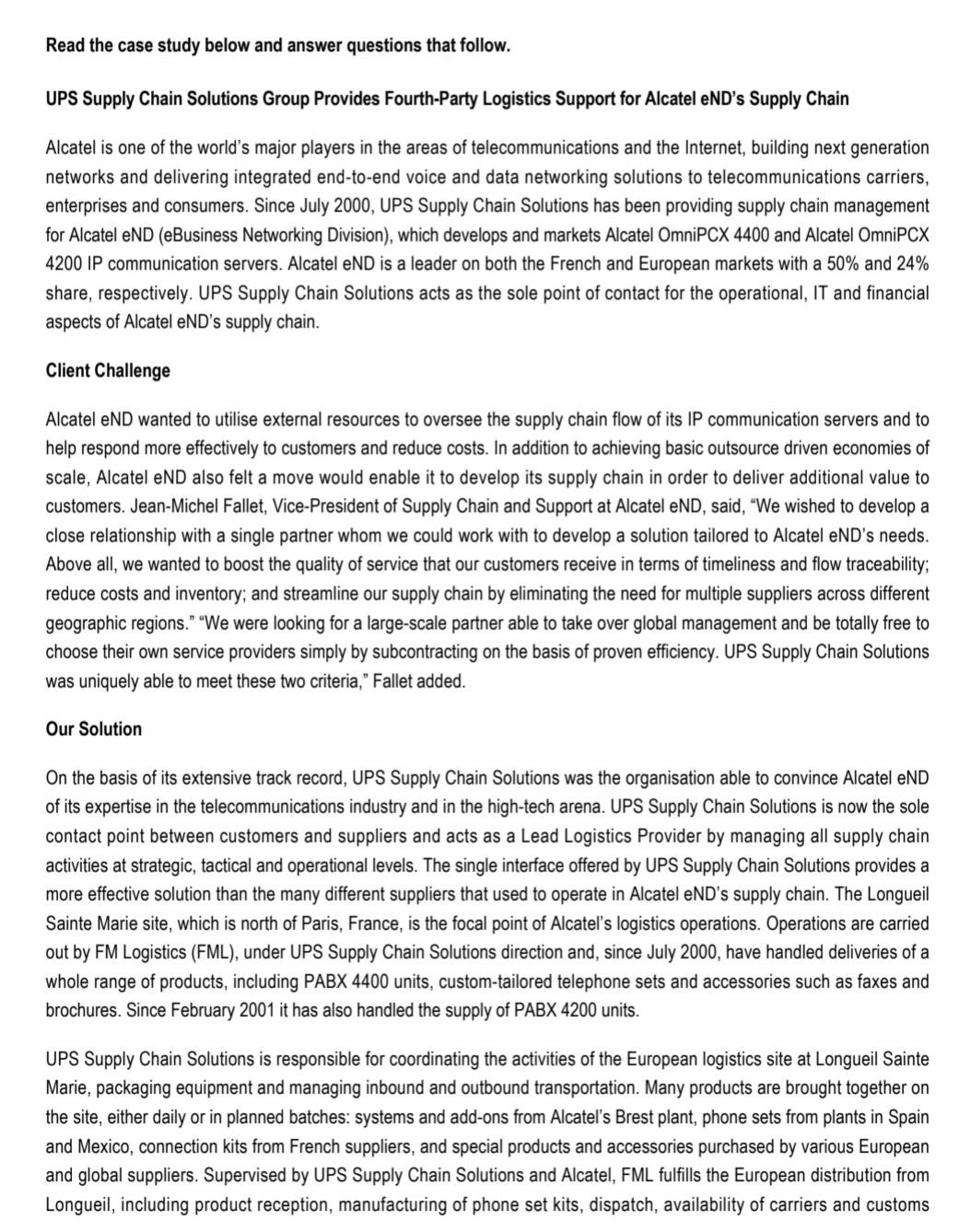 Solved Read the case study below and answer questions that | Chegg.com