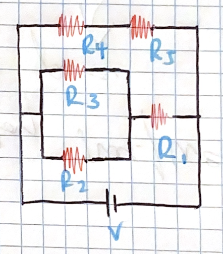 Five resistors R1 = 9.00 Ω, ﻿R2 = 6.00 Ω, | Chegg.com
