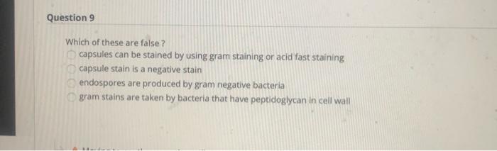 Solved Question 9 Which of these are false? capsules can be | Chegg.com
