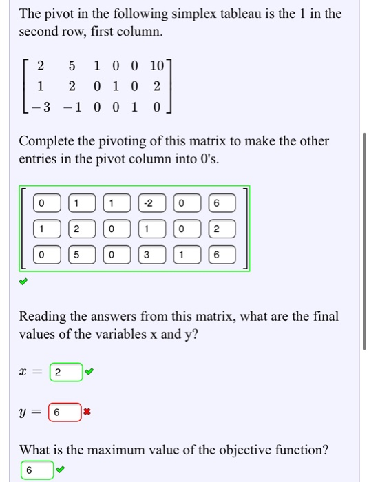 Solved The pivot in the following simplex tableau is the 1 | Chegg.com