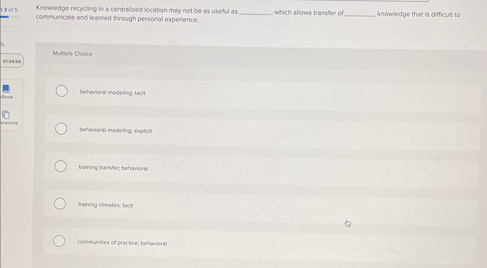 Solved Knowledge recycling in a centralized location may not | Chegg.com