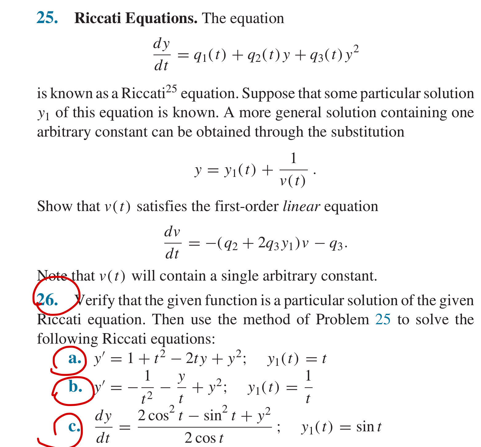Solved Riccati Equations. The | Chegg.com