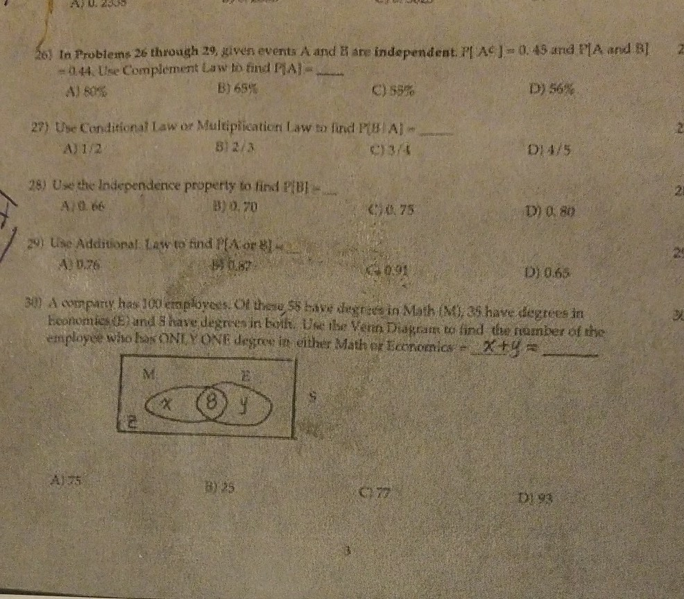 Solved 21) In Problems 21 through 25, let a discrete random | Chegg.com