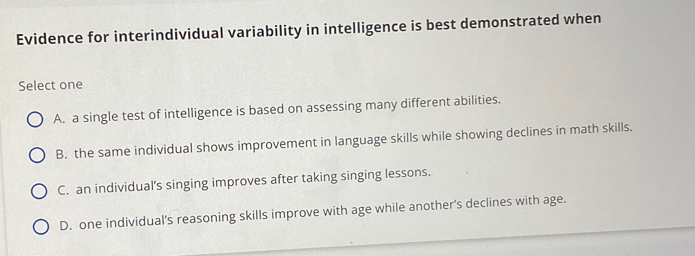 Solved Evidence for interindividual variability in | Chegg.com