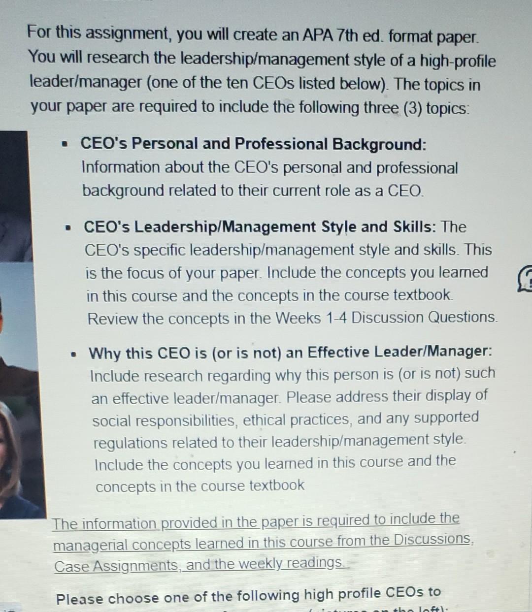 Solved For this assignment, you will create an APA 7th ed. | Chegg.com