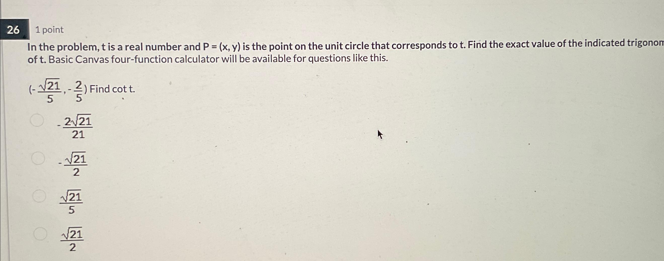 Solved 261 ﻿pointIn the problem, t ﻿is a real number and | Chegg.com