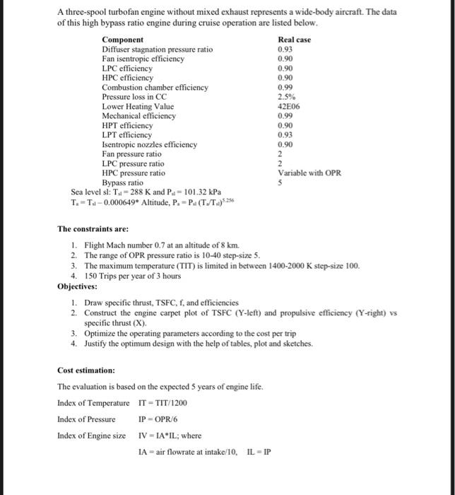 Solved A three-spool turbofan engine without mixed exhaust | Chegg.com