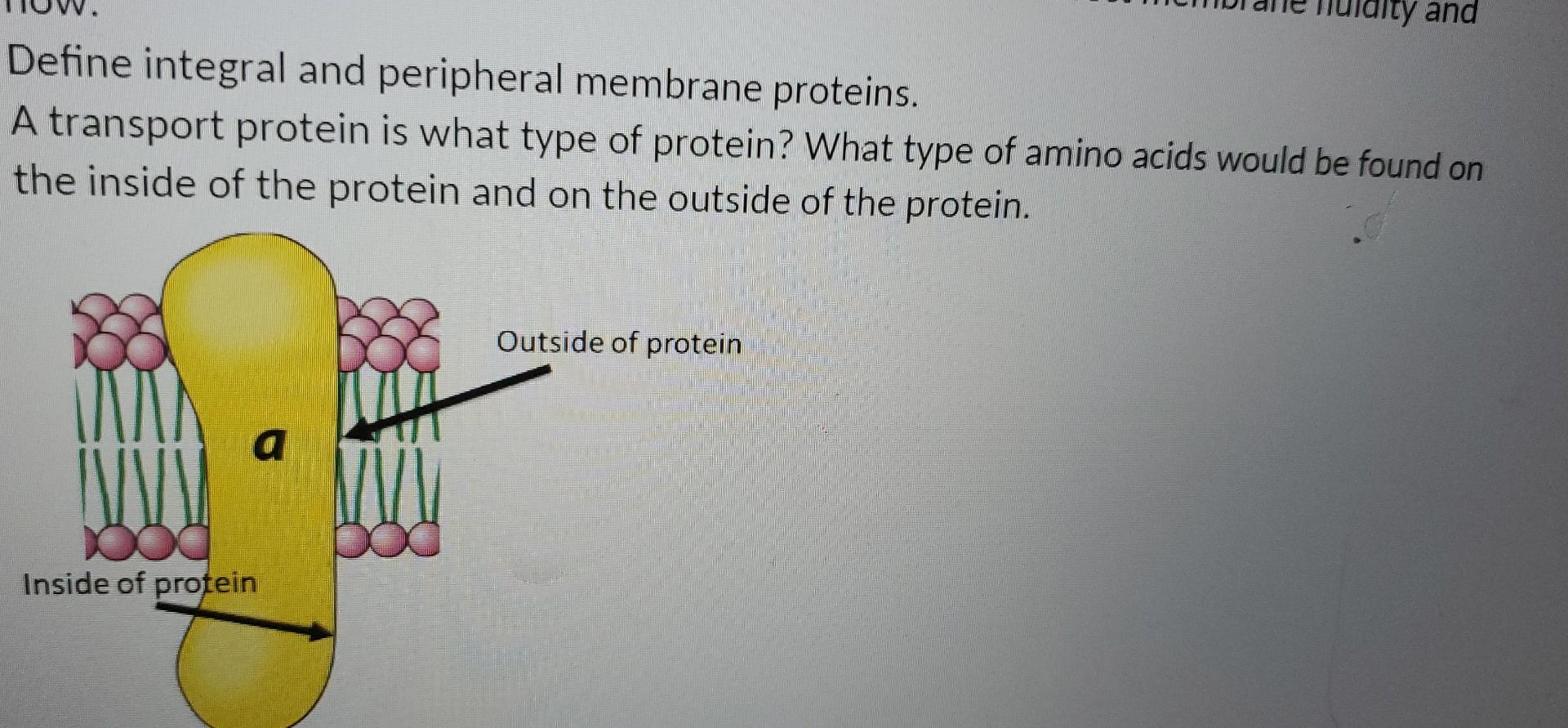 Solved uity and Define integral and peripheral membrane | Chegg.com