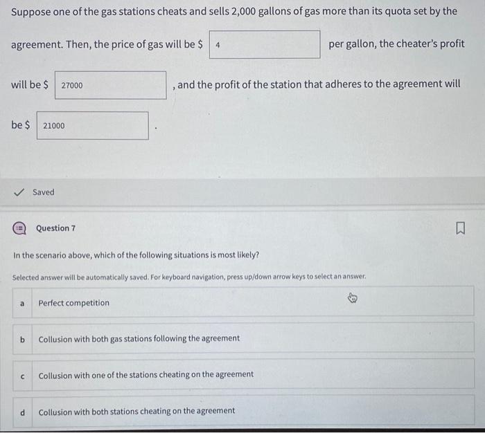 Solved Suppose one of the gas stations cheats and sells | Chegg.com
