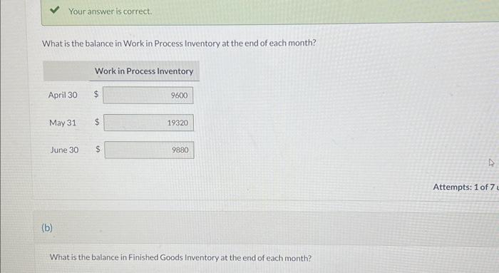 Solved Your answer is correct. What is the balance in Work | Chegg.com