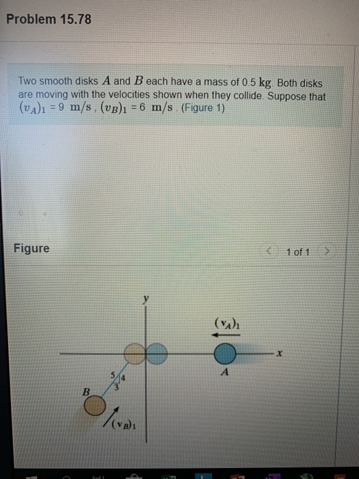 Solved Problem 15.78 Two smooth disks A and B each have a | Chegg.com