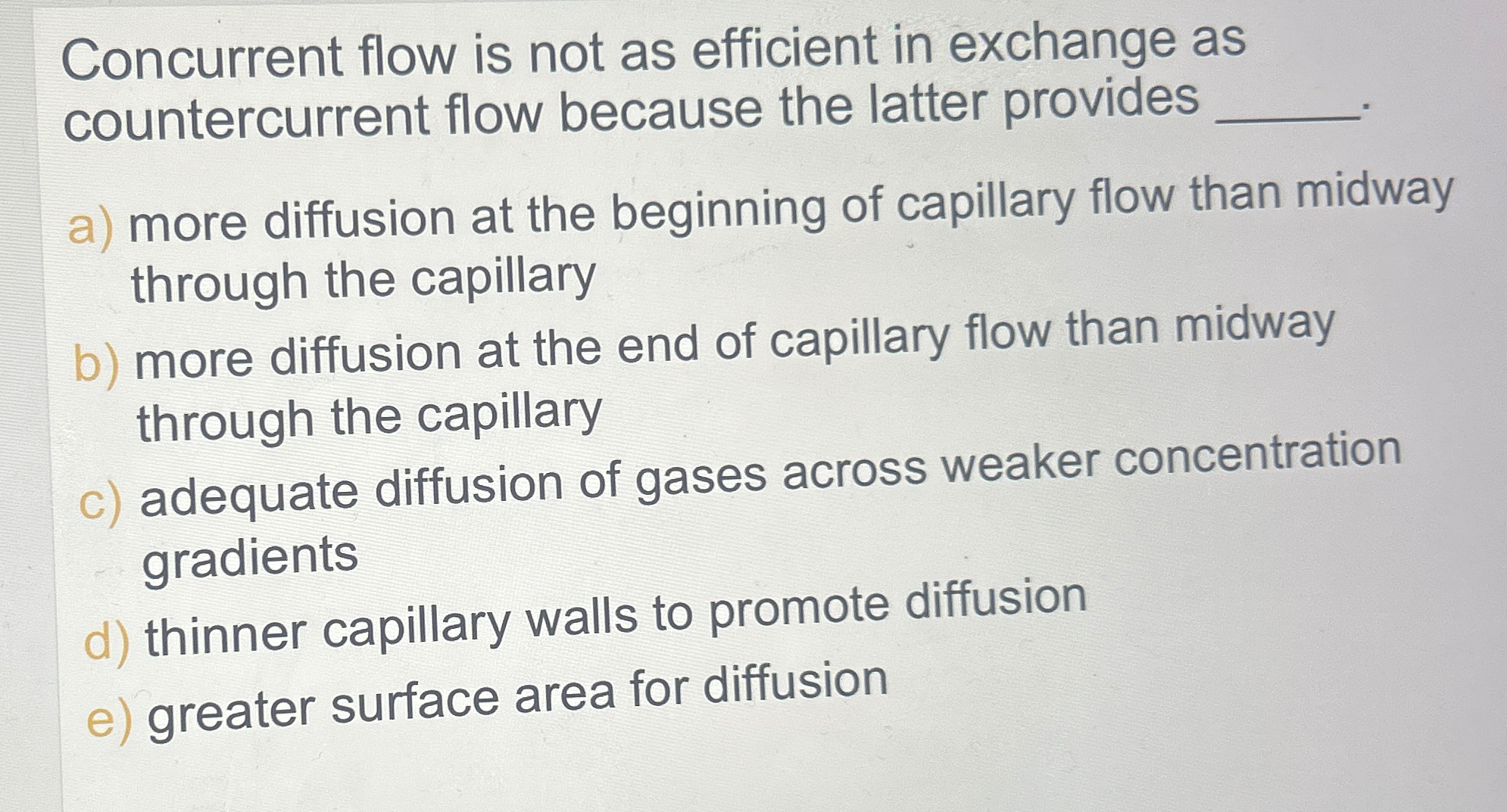 Solved Concurrent flow is not as efficient in exchange as | Chegg.com
