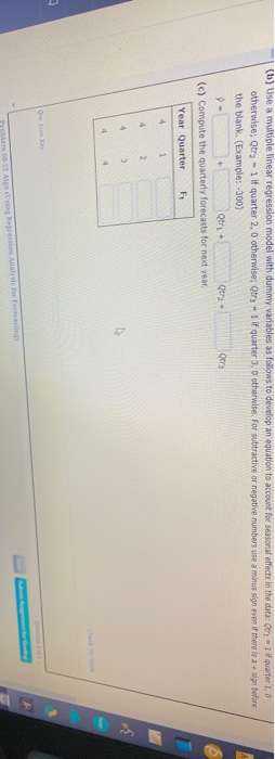 Solved eBook Consider the following time series: Quarter | Chegg.com