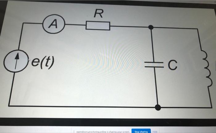 Solved The Scheme Of The Rlc Circuit In The Steady State