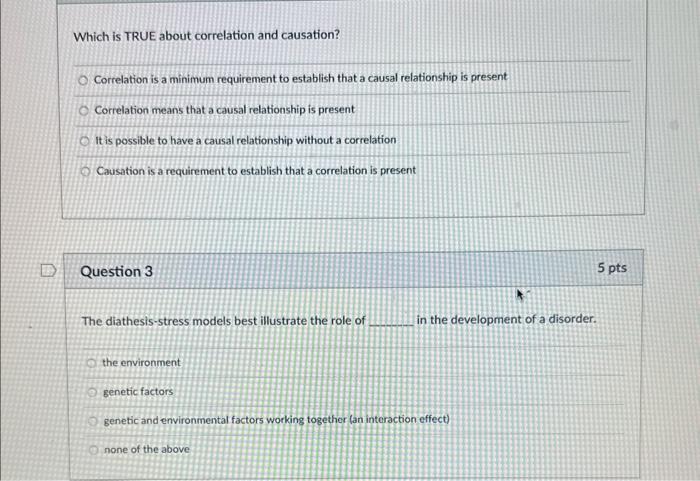Solved Which is TRUE about correlation and causation? | Chegg.com