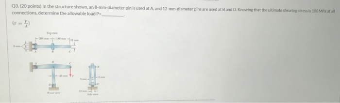 Solved Q3.(20 points) In the structure shown, an | Chegg.com