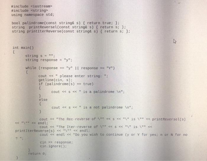 Solved Write a program that contains two recursiveand one | Chegg.com