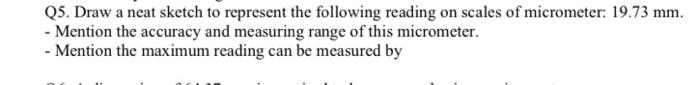 Solved Q5. Draw a neat sketch to represent the following | Chegg.com