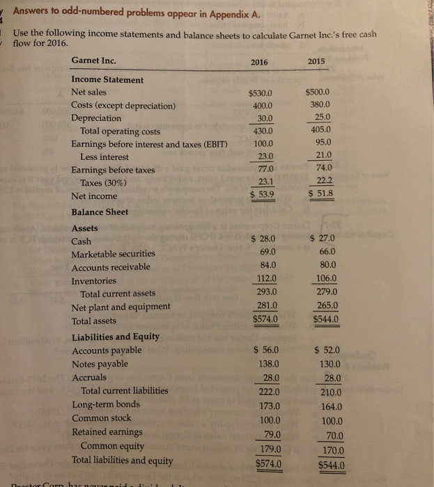 Solved Answers to odd-numbered problems appear in Appendix | Chegg.com