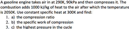 Solved Repeat problem 2 using variable specific heat method. | Chegg.com