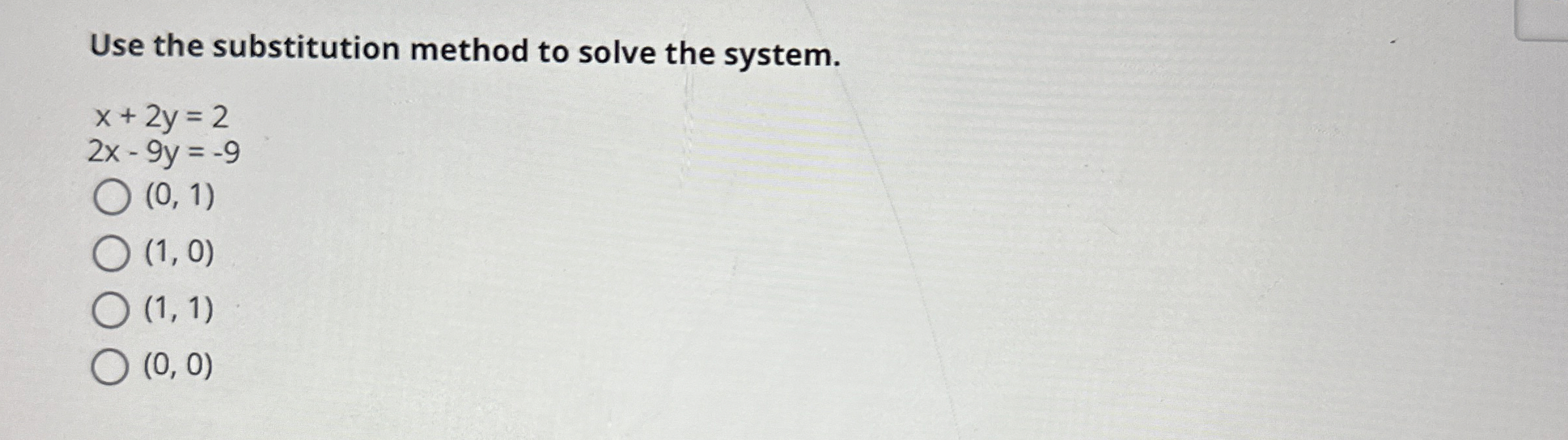 Solved Use the substitution method to solve the | Chegg.com