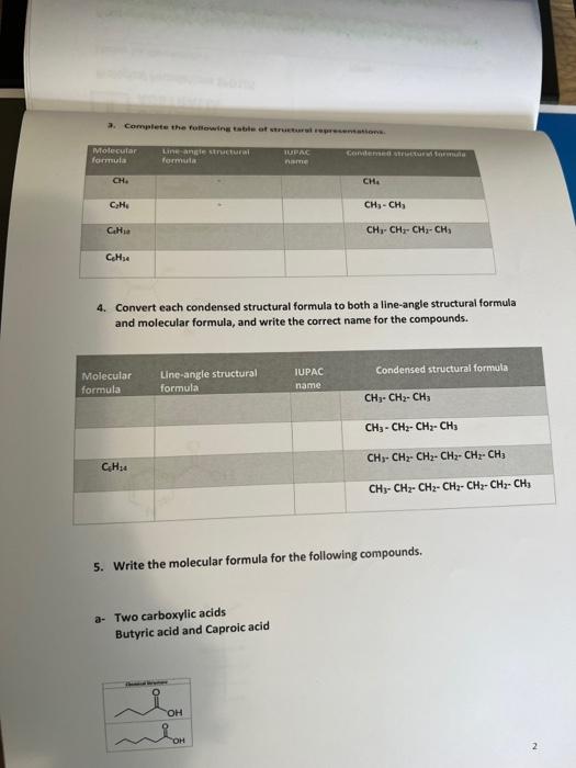 Solved 4. Convert each condensed structural formula to both | Chegg.com